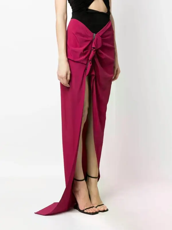 Rick Owens Ruffle-trim Draped Maxi Skirt