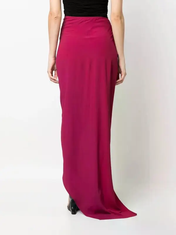 Rick Owens Ruffle-trim Draped Maxi Skirt