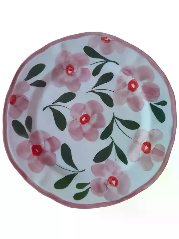 LES-OTTOMANS Floral-print Porcelain Plate - White