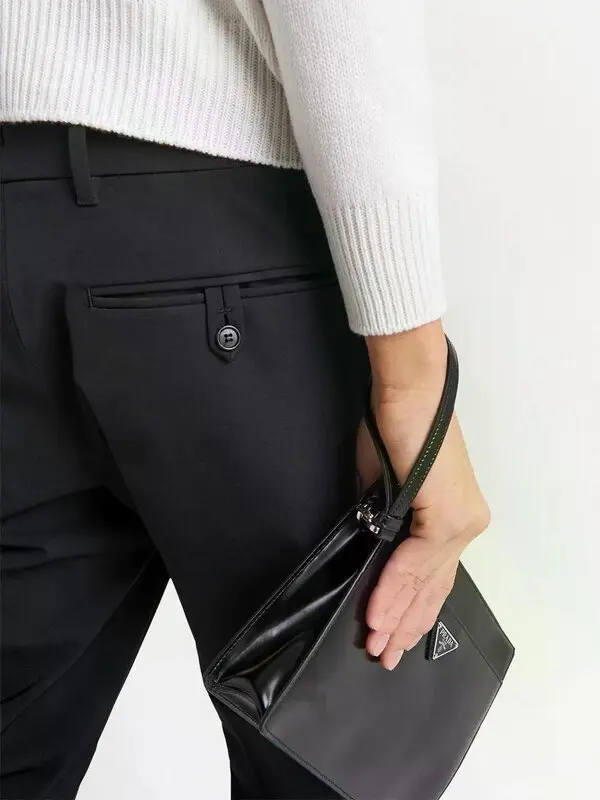 Prada Cropped Tailored Trousers - Black