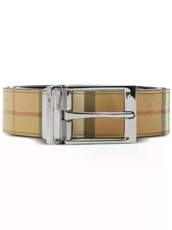 Burberry Reversible Check Belt - Neutrals