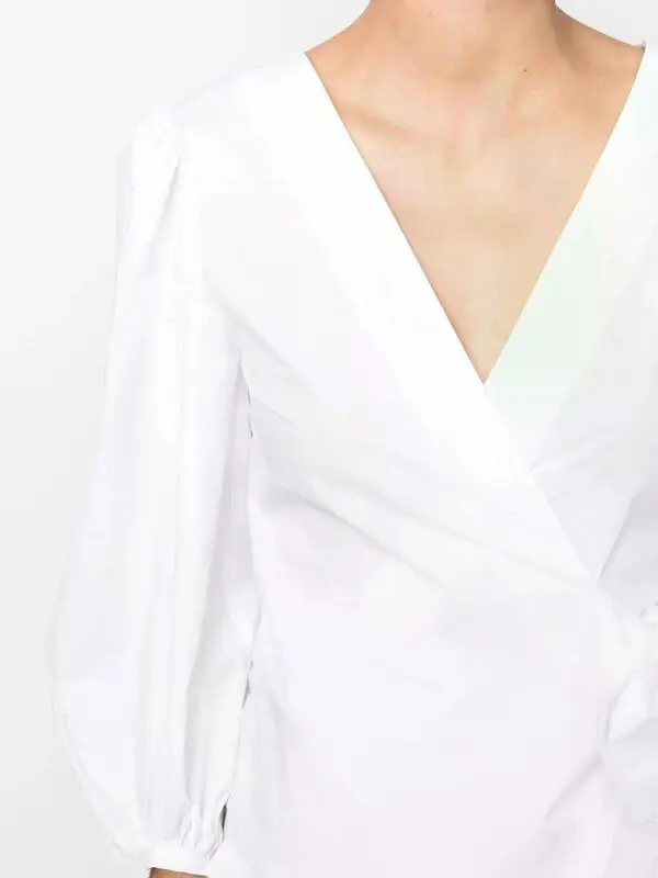 P.a.r.o.s.h Side-tie Crop-sleeve Blouse