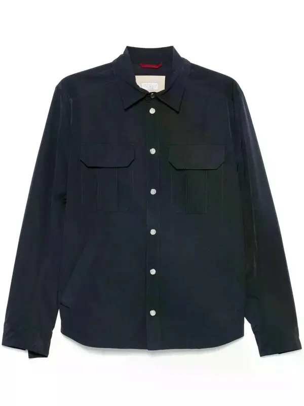 Brunello Cucinelli Logo-buttons Jacket - Blue
