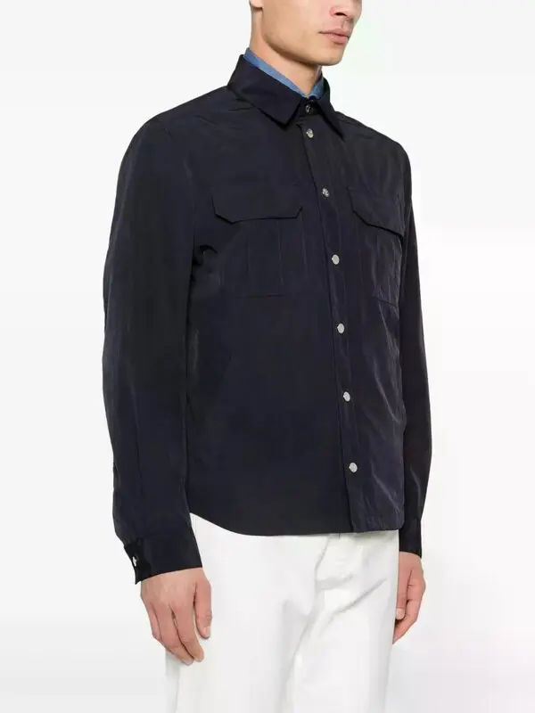 Brunello Cucinelli Logo-buttons Jacket - Blue