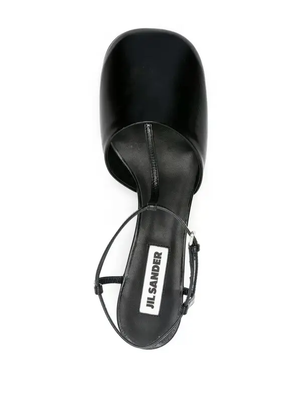 JIL SANDER T-bar Leather Pumps