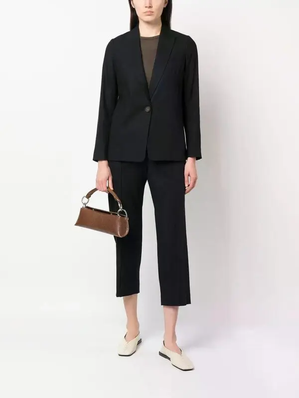 Vince Single-breasted Linen-blend Blazer - Blue