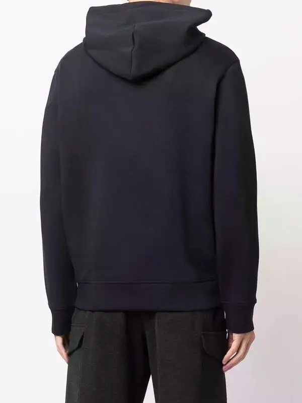 Emporio Armani Long-sleeved Logo Patch Hoodie