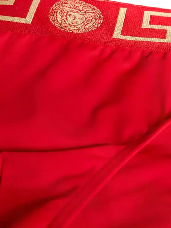Versace Greca Border Swim Briefs - Red