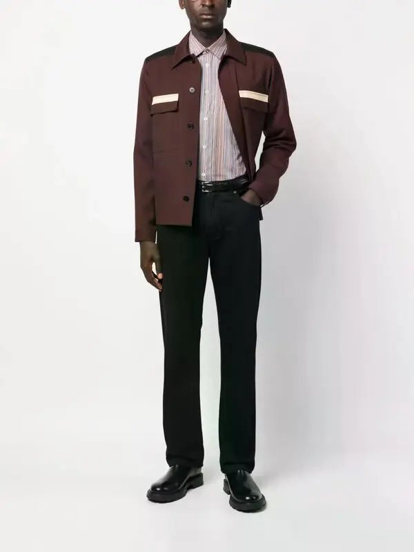 Paul Smith Striped Pointed-collar Cotton Shirt