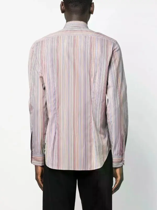 Paul Smith Striped Pointed-collar Cotton Shirt