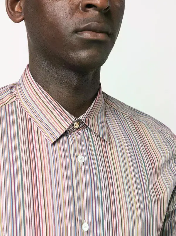 Paul Smith Striped Pointed-collar Cotton Shirt