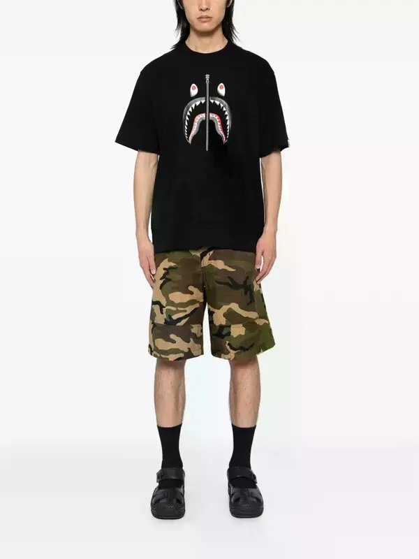 A BATHING APE Graphic-print Cotton T-shirt - Black