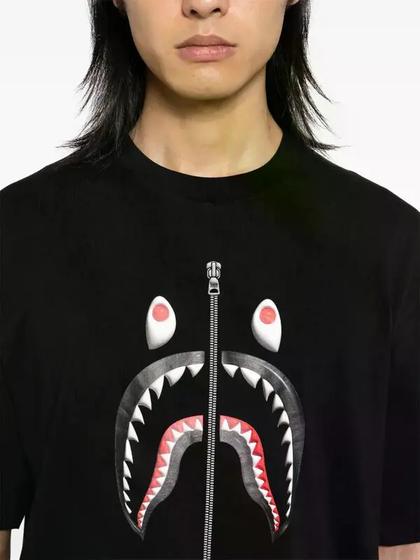 A BATHING APE Graphic-print Cotton T-shirt - Black