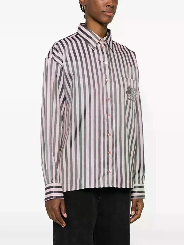 Etro Pegaso-embroidered Striped Shirt