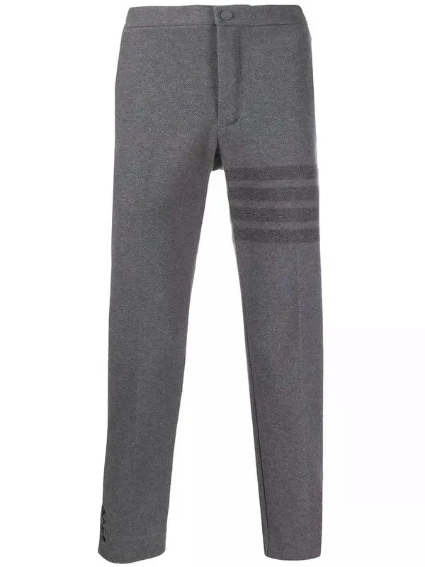 Thom Browne 4-bar Slim-fit Tonal Trousers