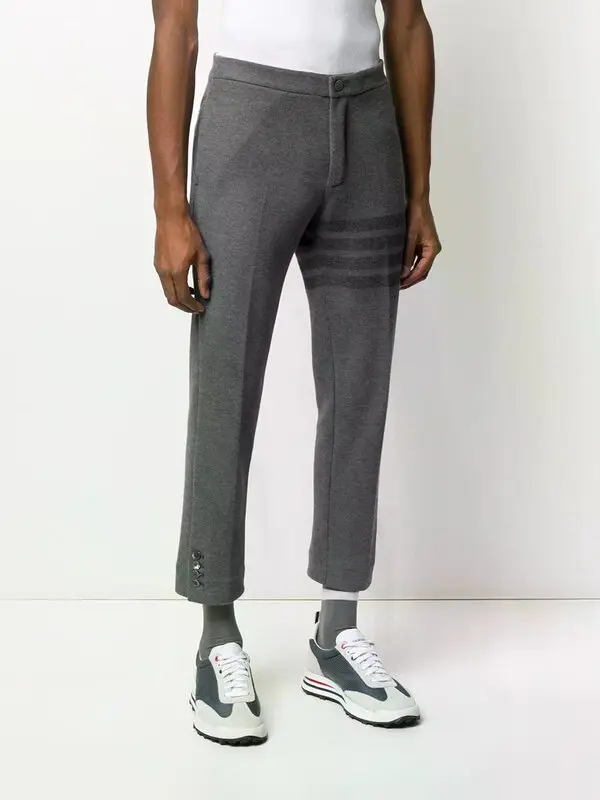 Thom Browne 4-bar Slim-fit Tonal Trousers
