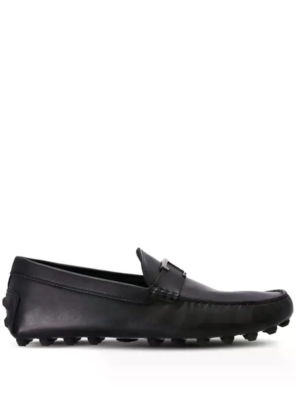 TOD'S Gommino Leather Loafers - Black