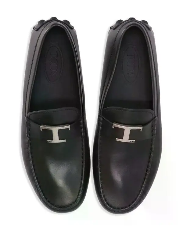 TOD'S Gommino Leather Loafers - Black