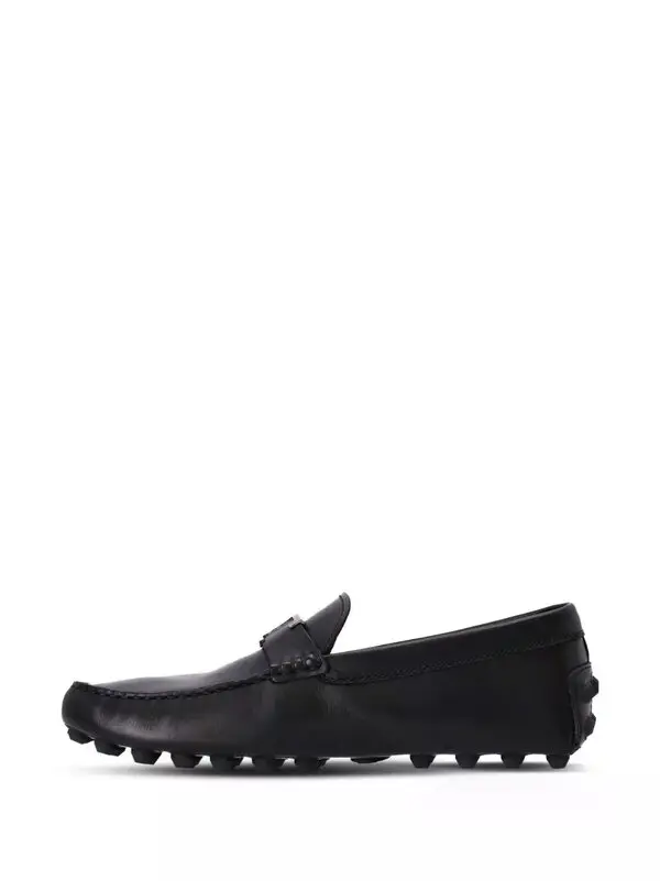 TOD'S Gommino Leather Loafers - Black