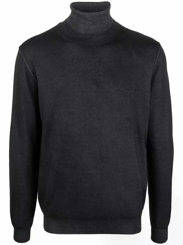 DONDUP Roll-neck Merino Wool Jumper - Black