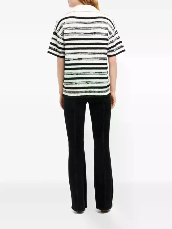 BARRIE Striped Polo Top