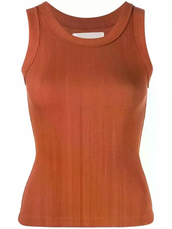 STYLAND Fine-ribbed Vest Top - Orange