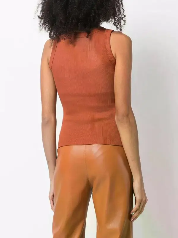 STYLAND Fine-ribbed Vest Top - Orange