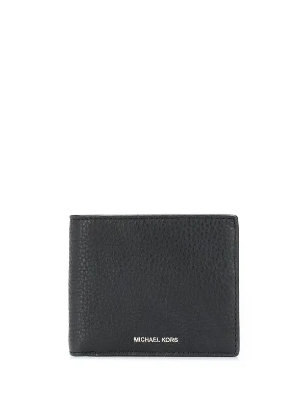 Michael Kors Greyson Pebbled Billfold Wallet - Black