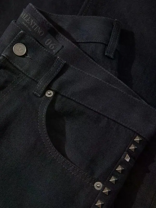 Valentino Garavani Straight-leg Jeans With Studs