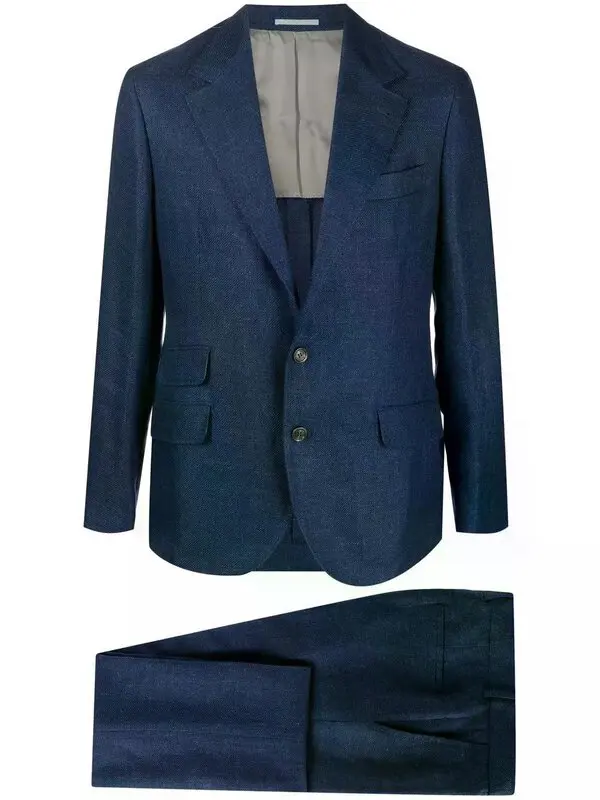 Brunello Cucinelli Single-breasted Two-piece Suit - Blue