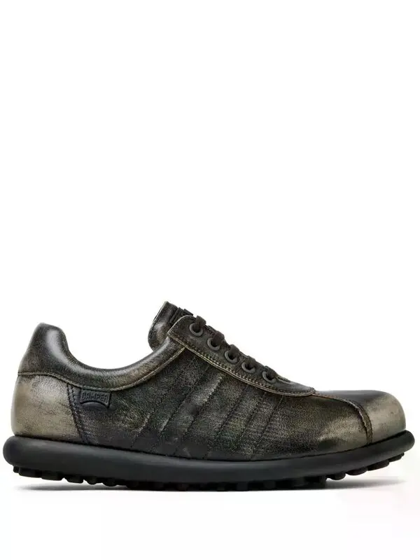 Camper Pelotas Ariel Distressed Leather Sneakers - Grey