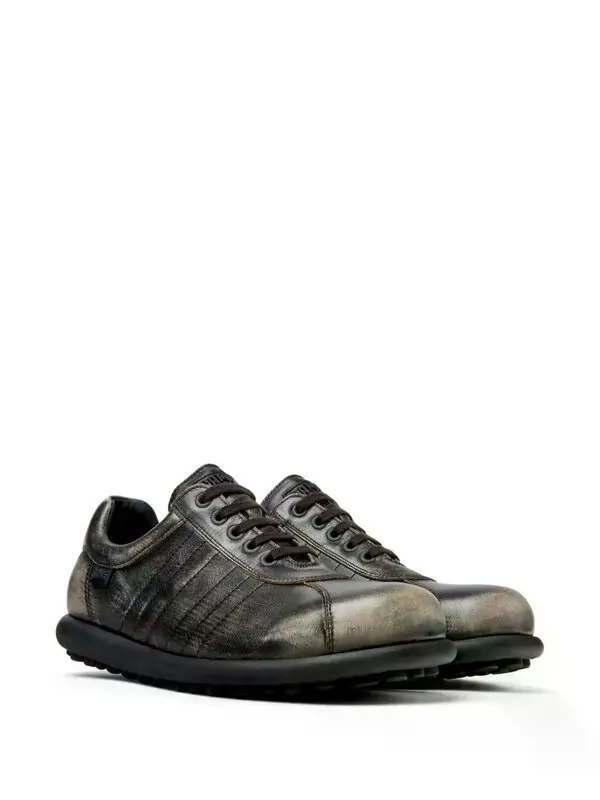 Camper Pelotas Ariel Distressed Leather Sneakers - Grey