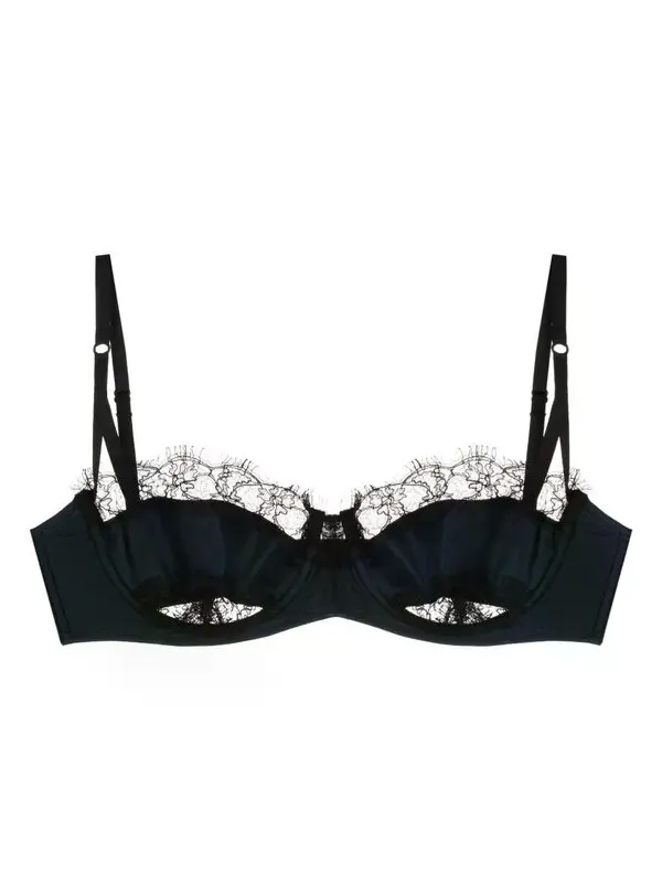 Kiki De Montparnasse Lace Balconette Bra - Blue