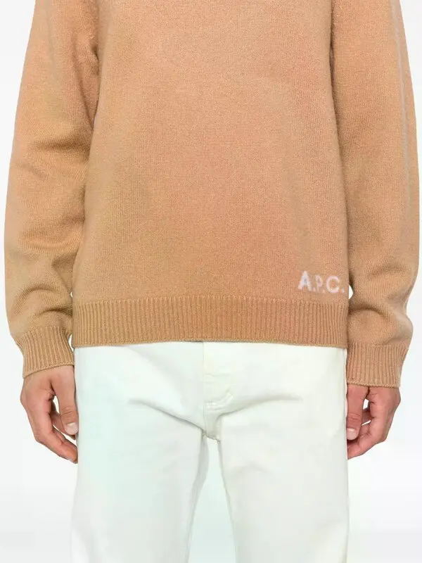 A.p.c. Intarsia-knit Virgin Wool Sweater - Neutrals