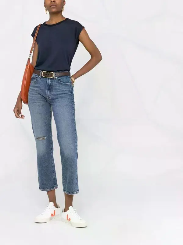 7 For All Mankind High-rise Cropped Logan Jeans