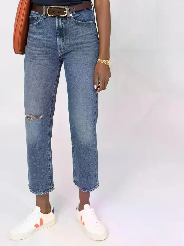 7 For All Mankind High-rise Cropped Logan Jeans