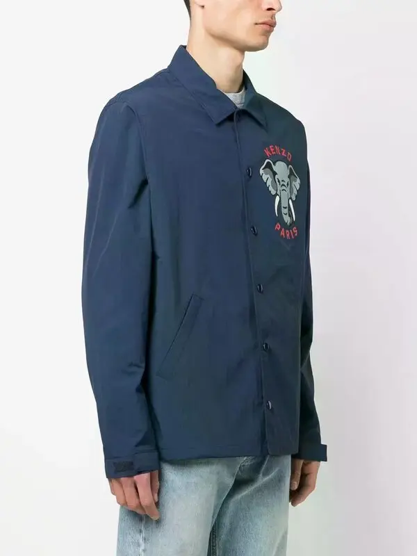Kenzo Graphic-print Jacket - Blue