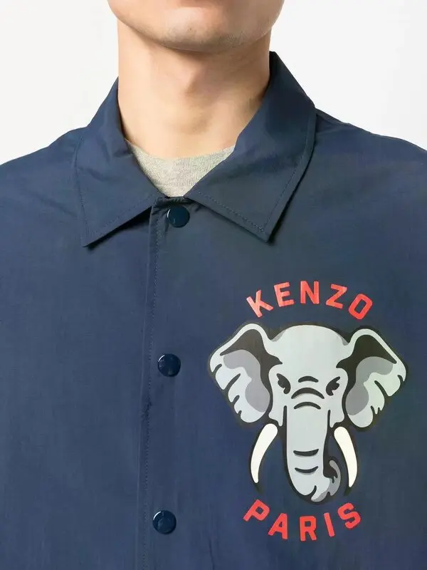 Kenzo Graphic-print Jacket - Blue