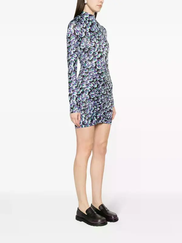 ROTATE BY BIRGER CHRISTENSEN Floral-print Ruched Minidress