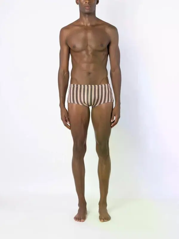 AMIR SLAMA Stripe-print Swimming Trunks