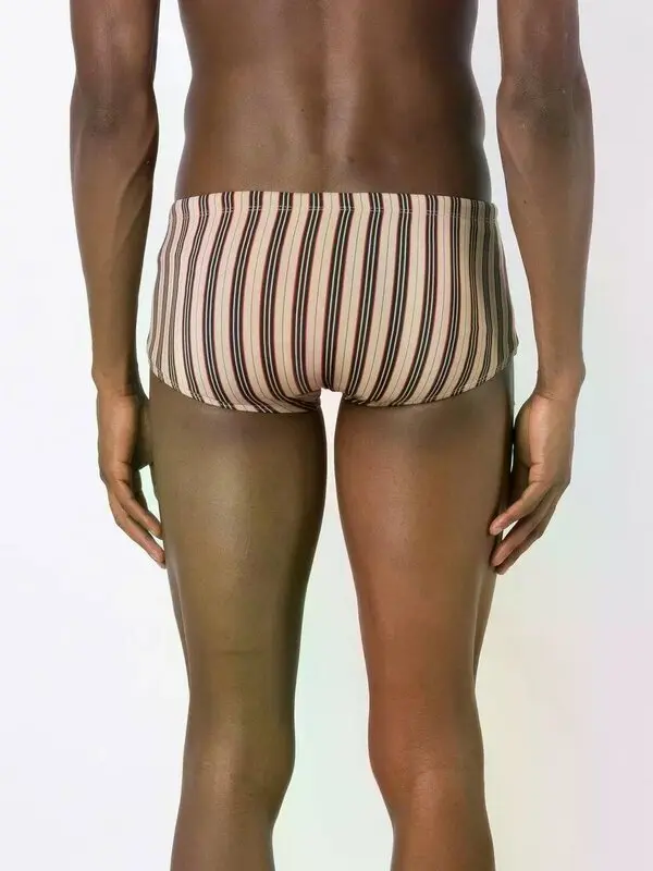 AMIR SLAMA Stripe-print Swimming Trunks