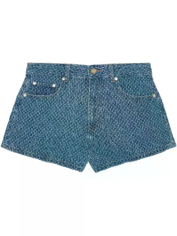 GANNI Logo Patch Shorts