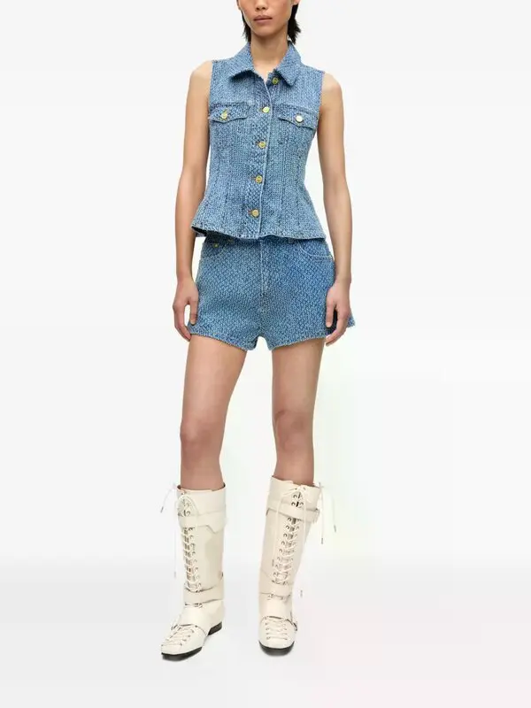 GANNI Logo Patch Shorts