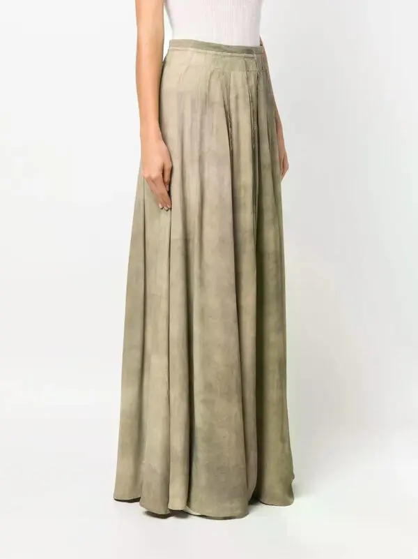 ZIGGY CHEN Distressed-effect Pleated Maxi Skirt