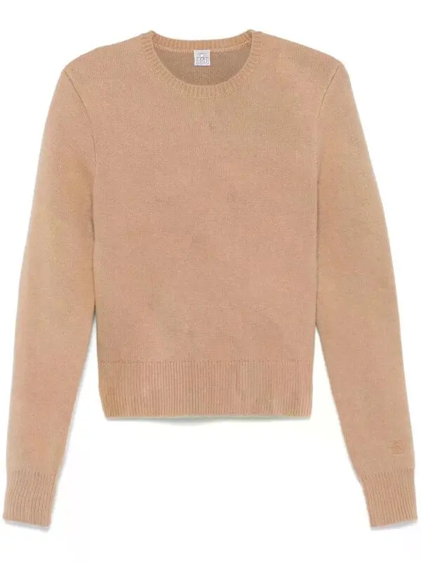 TOTEME Cropped Crew-neck Sweater