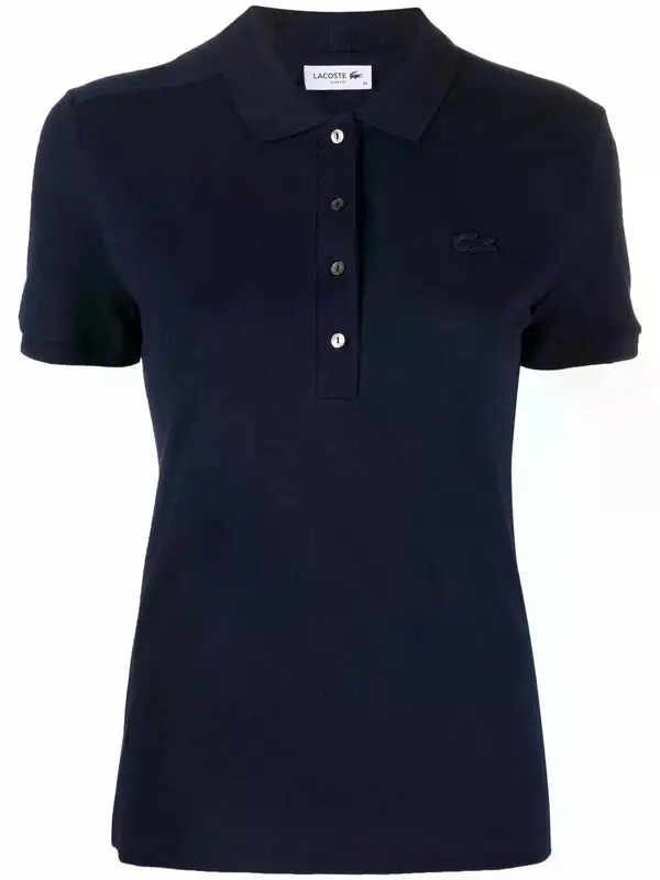 Lacoste Logo-patch Polo Top - Blue