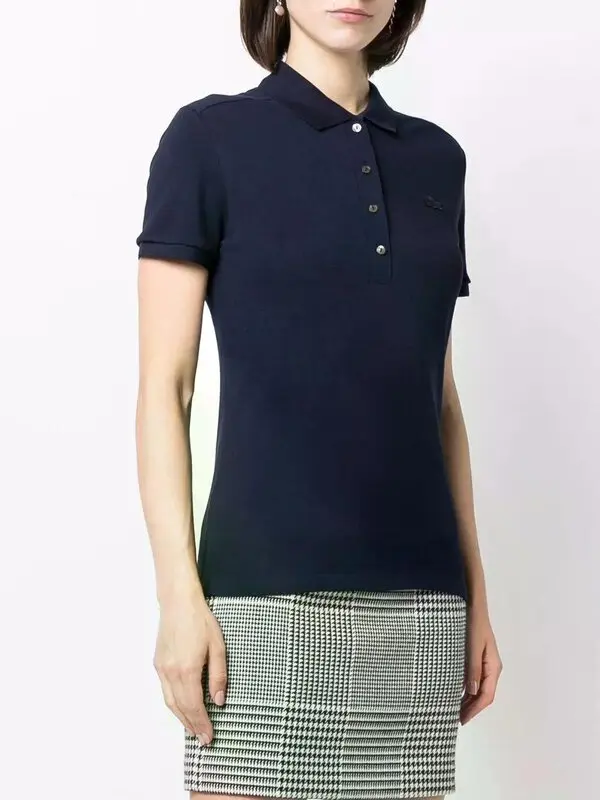 Lacoste Logo-patch Polo Top - Blue