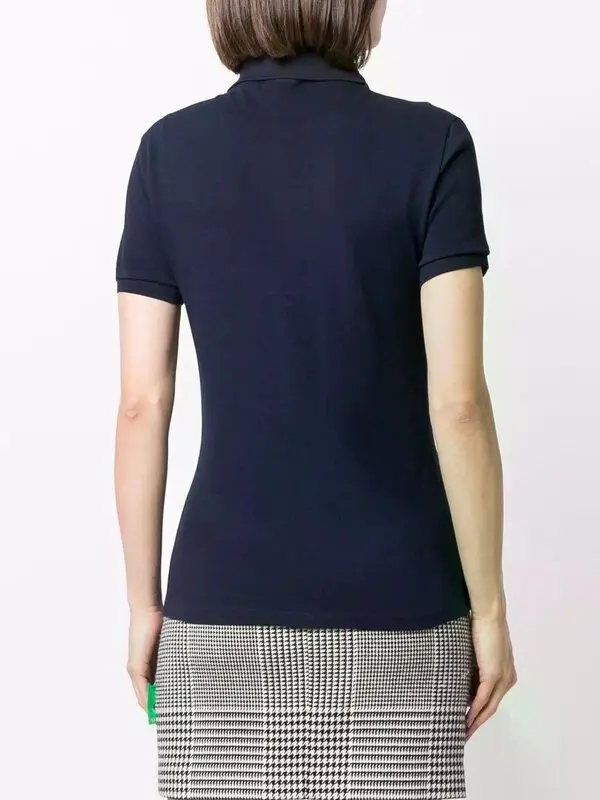 Lacoste Logo-patch Polo Top - Blue