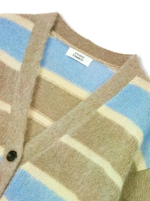 STUDIO TOMBOY Striped Cardigan - Neutrals