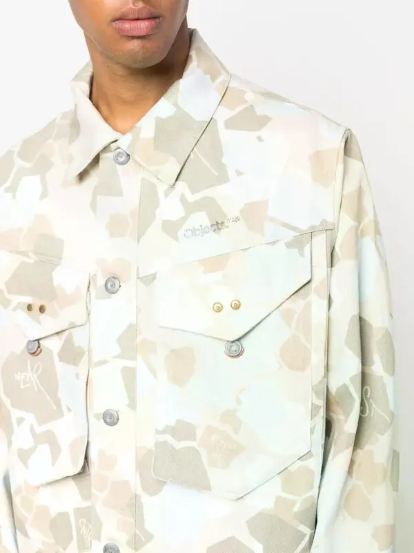 OBJECTS IV LIFE Camouflage-pattern Denim Jacket - Neutrals